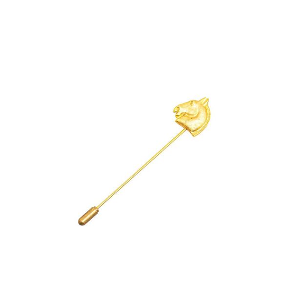Hermes | Jewelry | Pre Loved Hermes Horse Head Lapel Pin Gold Women ...